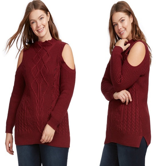 RACHEL Rachel Roy | Sweaters | New Rachel Roy Wine Burgundy Cold ...